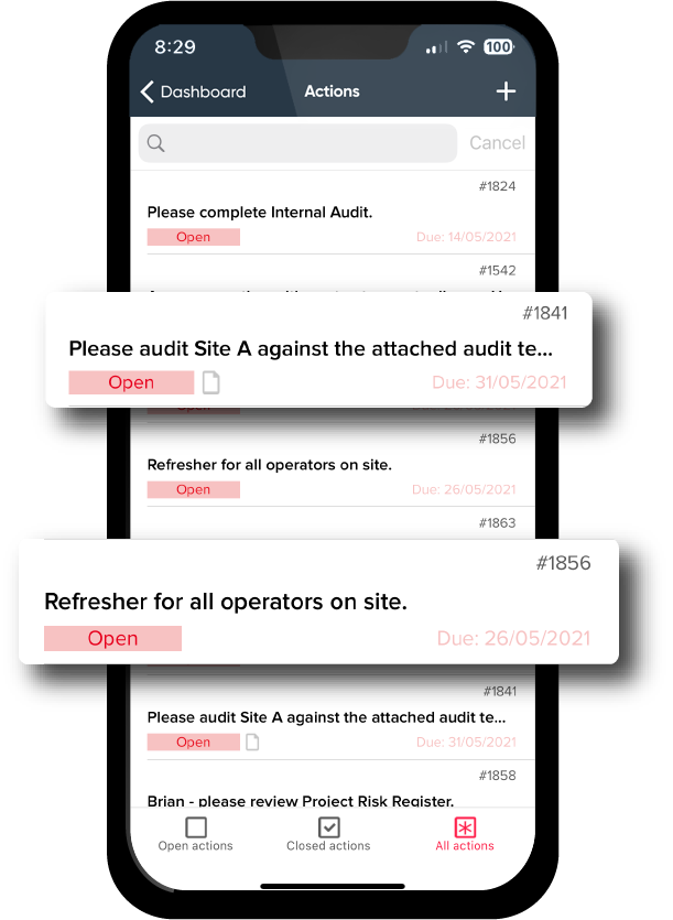 Action Management Software - WHS Software | Lucidity