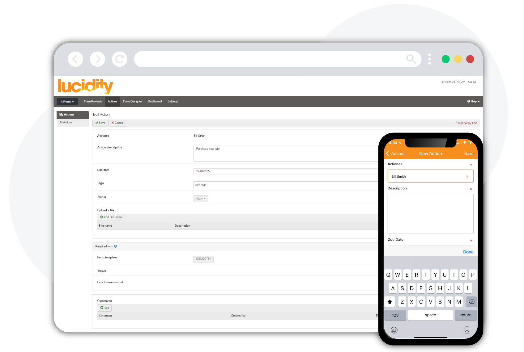 Action Management Software - WHS Software | Lucidity