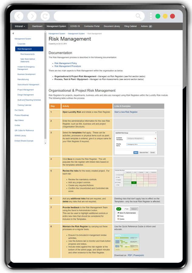 Safety Management System, Safety Document Management System | Lucidity