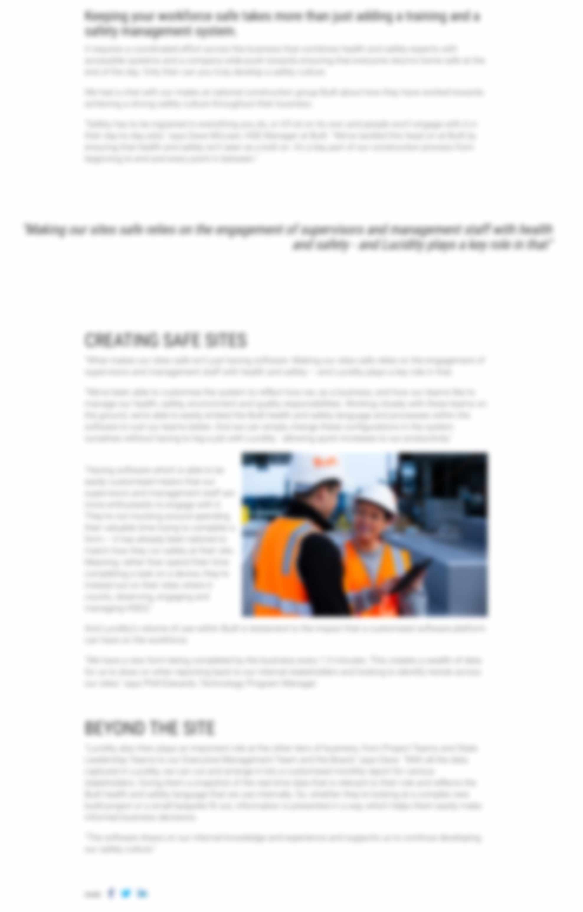 Construction Safety Software Case Study | Lucidity